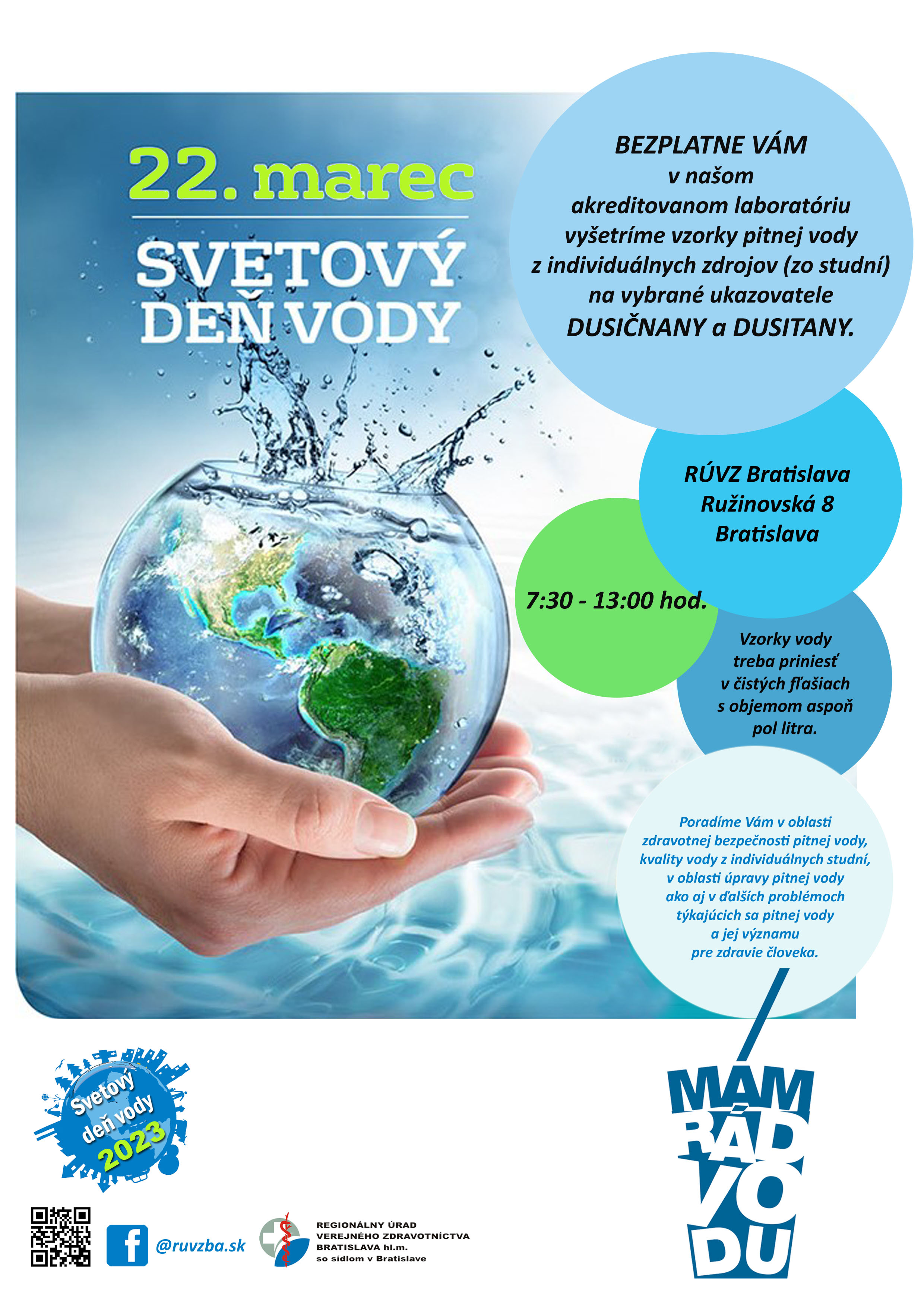 Svetový deň vody - možnosť rozboru vody | Obec Marianka